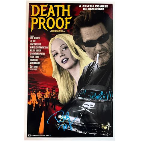 Rose Mcgowan Autographed Death Proof Mini Poster Dpo Exclusive Dark
