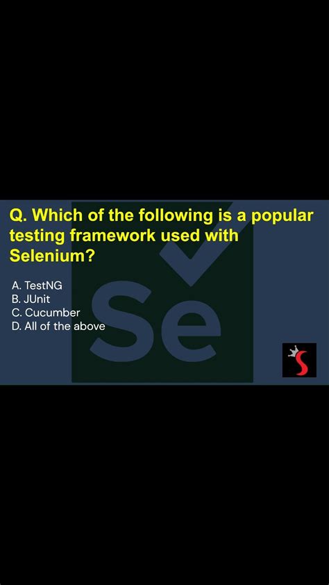 Suryashi Learning Classes Selenium Mcq Selenium Seleniumwebdriver Seleniumtips