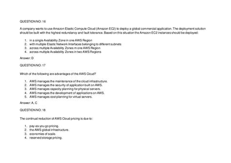 AWS Certified Cloud Practitioner Sample Questions PPTX