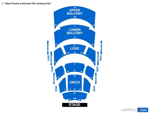 Schuster Center Seating Map