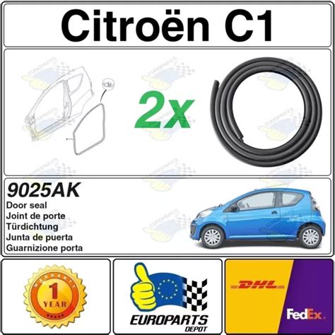 CitroËn C1 2005 14 3 Portes Joint De Porte Caoutchouc Gauche Et Droite 9025ak Eur 64 80