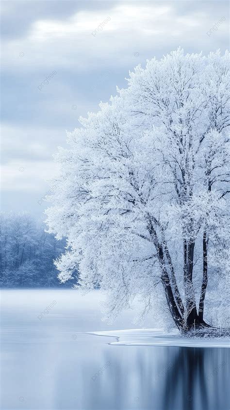 눈 덮인 나무와 푸른 하늘이 있는 아름다운 겨울 풍경 겨울의 눈 덮인 숲 얼음 호수 가장자리에 눈 덮인 나무 배경 배경 화면 및 일러스트 무료 다운로드 Pngtree