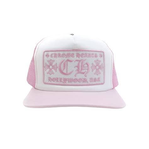 크롬하츠 Ch 할리우드 트러커햇 핑크 화이트 Chrome Hearts Kream