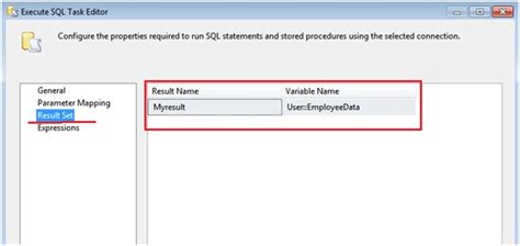 Execute Sql Task In Ssis Output Parameters Vs Result Sets Bulk Model