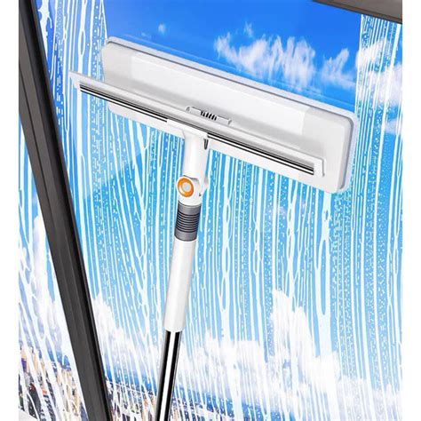 Швабра для миття вікон телескопічна Joybos 2 в 1 з кребком змінні насадки з мікрофібри товари