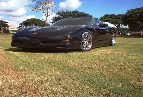 Black C5 Corvette Lowering Sports Car