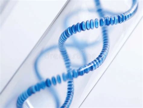 Dna Strands Rotating Inside Glass Tube In Medical Research Laboratory Stock Image Image Of
