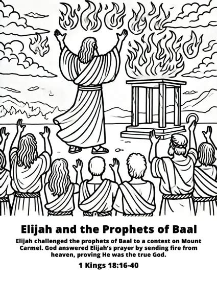 Elijah And Baal Coloring Page