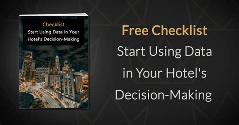 Start Using Data In Your Hotels Decision Making Checklist