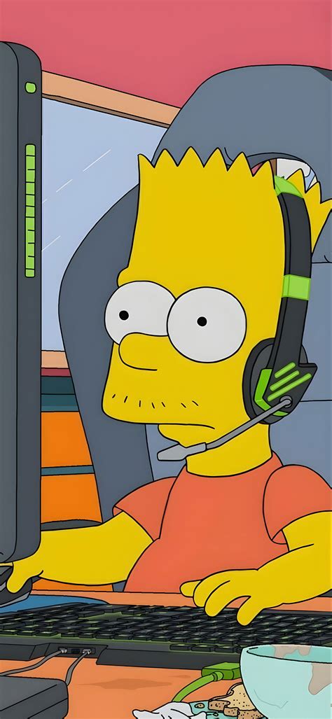 The Simpsons Teenager Bart Playing Video Games Wallpapers Wallpapers Clan