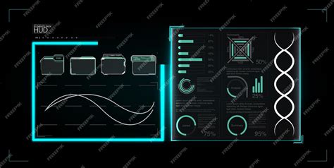 Premium Vector Interface Elements Futuristic Abstract Hud Frame Screen Button Loading Text