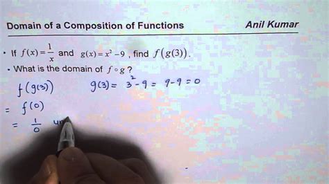 How To Find Domain Of Composition Of Functions Youtube