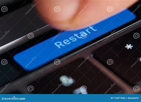 Press Restart Button Editorial Photography Image Of Digital 112871582
