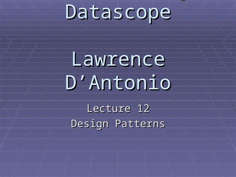 Ppt C Training Datascope Lawrence Dantonio Lecture 12 Design