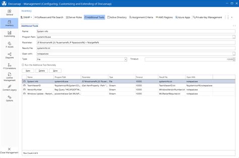 additional tools docusnap documentation docusnap docs