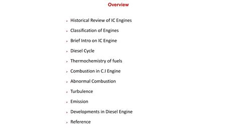Fundamentals Of Compression Ignition Engine Ppt
