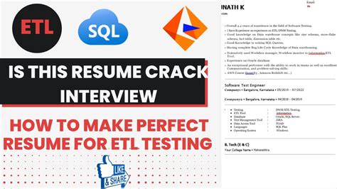 Is This Resume Model Helps To Crack Etl Sql Oracle Interview What All