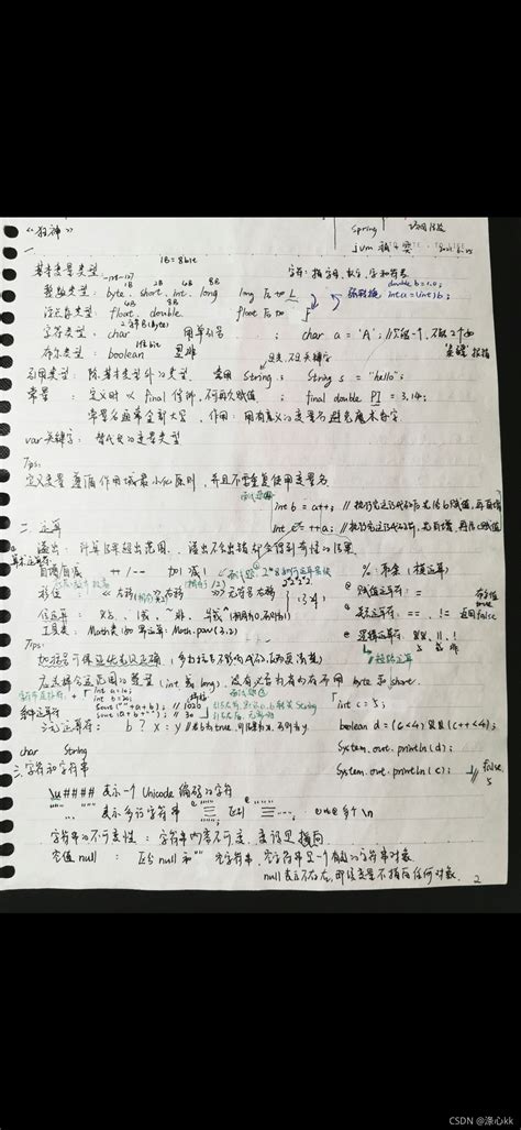 java 学习笔记 手写版 涤心 博客园