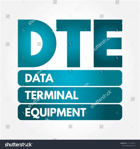 Dte Data Terminal Equipment Acronym Technology Stock Vector Royalty Free 1711679677 Shutterstock