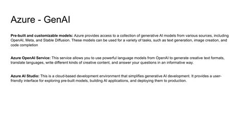 microsoft azure genai offerings