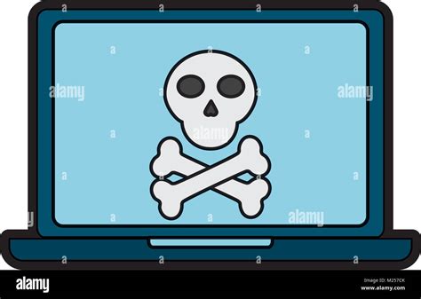 laptop computer malware spam data insecure connection concept stock