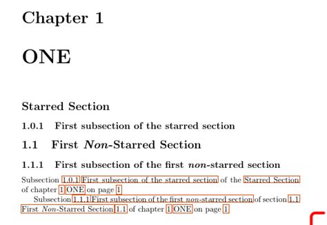 Hyperref How To Refer To A Subsection Of A Starred Section Tex