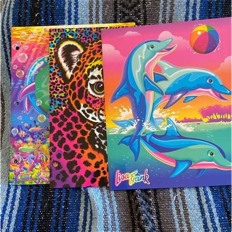 Lisa Frank Art Lisa Frank 2 Pocket Portfolio Folder 3hole Folders