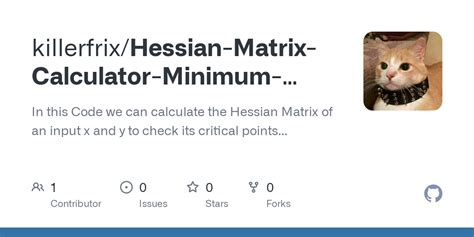 Github Killerfrixhessian Matrix Calculator Minimum Maximum And