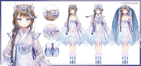 Anmi Airi Kanna Stellive Blue Footwear Absurdres Highres Official