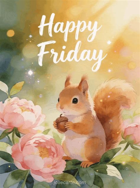 🐿️ Happy Friday Message Free Greeting Card Joliecarte