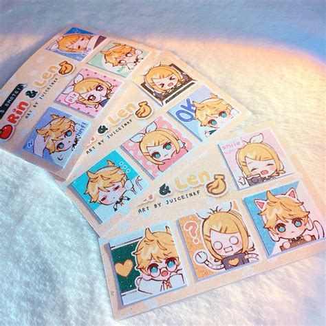 Sticker Set Kagamine Rin And Len Vocaloid Shopee Malaysia