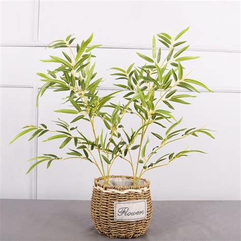 Plastic Bamboo Tree Artificial Bamboo Potted Plants For Decoration