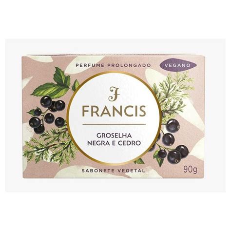 Sabonete Francis Luxo 90g Groselha Negra E Cedro Lavagnoli