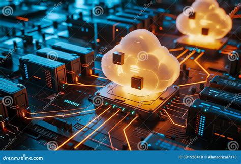 Futuristic Cloud Computing And Digital Data Transformation Technology And Big Data And