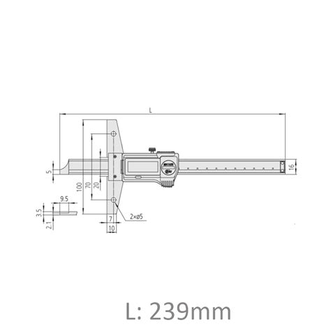 Mitutoyo 571 251 20 Absolute Digimatic Ip67 Depth Gauge Spc Data Output