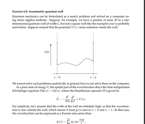 Exercise 6 9 Asymmetric Quantum Well Quantum