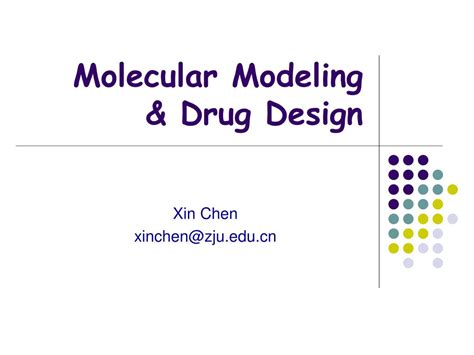 Ppt Molecular Modeling And Drug Design Powerpoint Presentation Id5145439