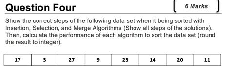 Solved Question Four 6 Marks Show The Correct Steps Of The Following