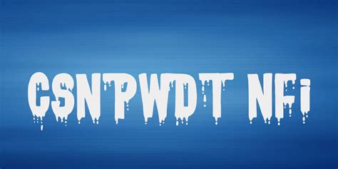 Csnpwdt Nfi Font · 1001 Fonts