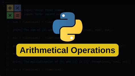 Arithmetical Operations Python Beginner Tutorial Youtube