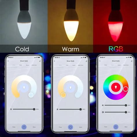 E12 Zigbee Bulb RGB LED 5W 100 240V Alexa