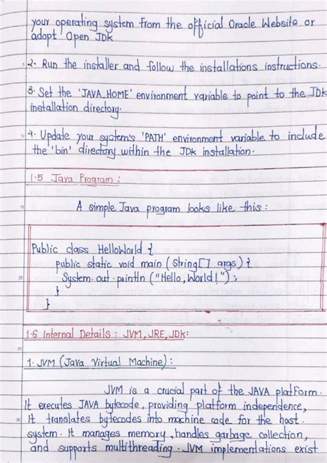 Java Handwritten Notes Codewithcurious