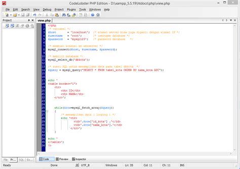 menampilkan data dari mysql dengan php
