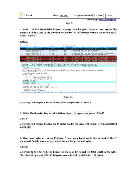 Lab4 Report Pdf Internet Protocols Network Packet