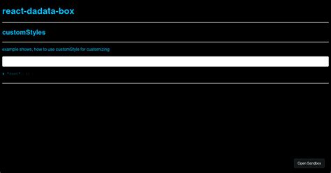 React Dadata Box Example Customstyles Codesandbox