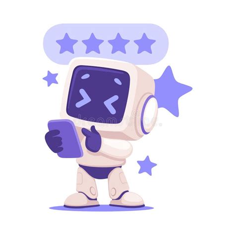 Robot Character Rate And Give Feedback As Smart Android Assistant