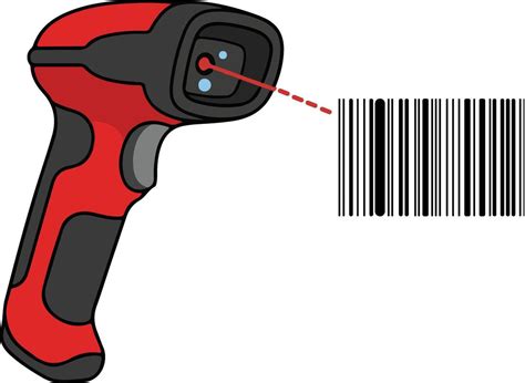 Red Barcode Scanner Emitting A Red Laser Beam Onto A Barcode 80449693