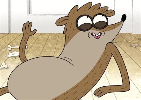 Rigby Enjoying His Belly By Fexbig On Deviantart