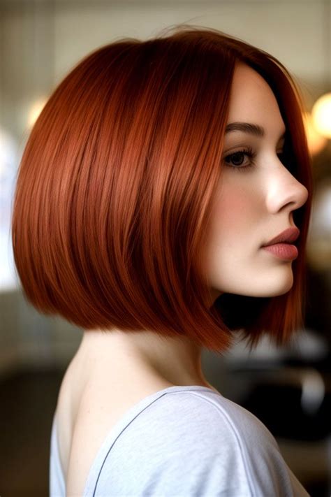 27 Shades Of Auburn Must Try Hair Colours Sleek Chestnut Auburn Bob