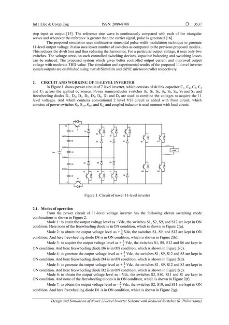 design and simulation of novel 11 level inverter scheme with reduced